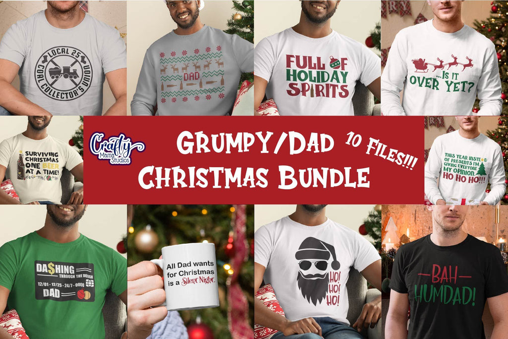 Grumpy Dad Christmas Svg Bundle - So Fontsy