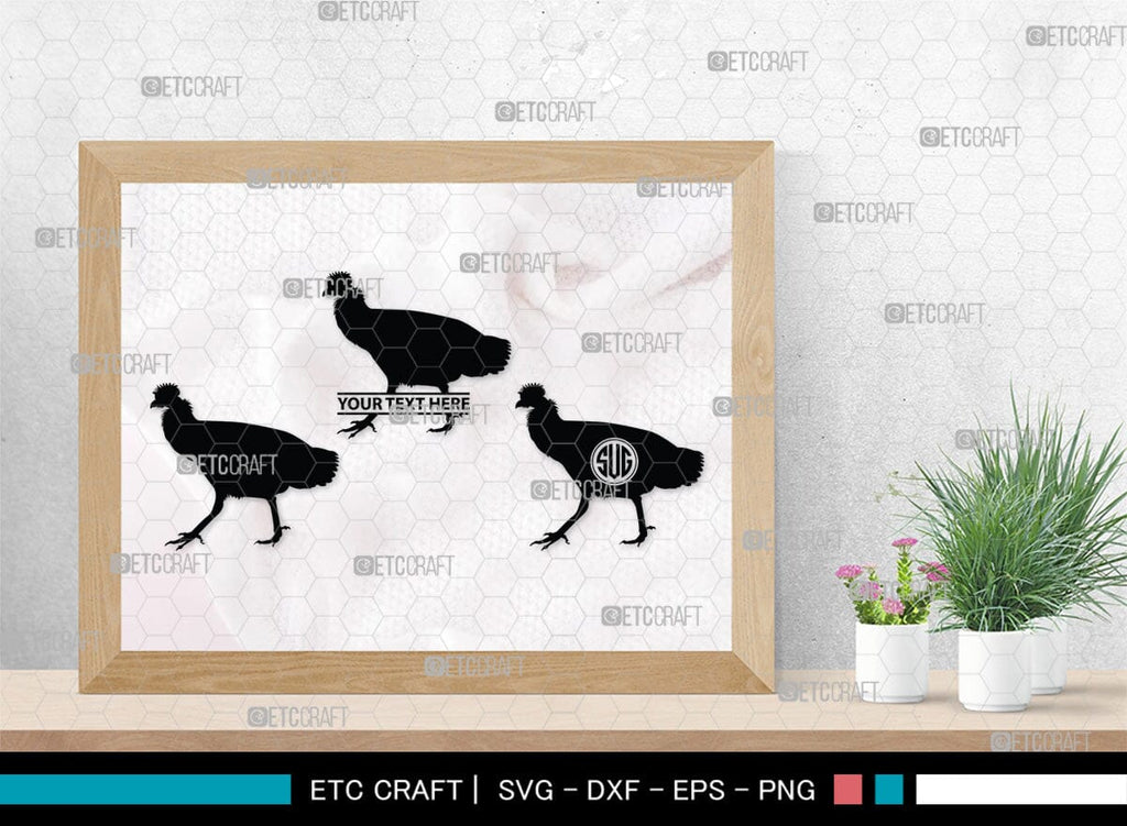 Guinea Fowl Monogram, Guinea Fowl Silhouette, Guinea Fowl SVG, Fowl Svg ...