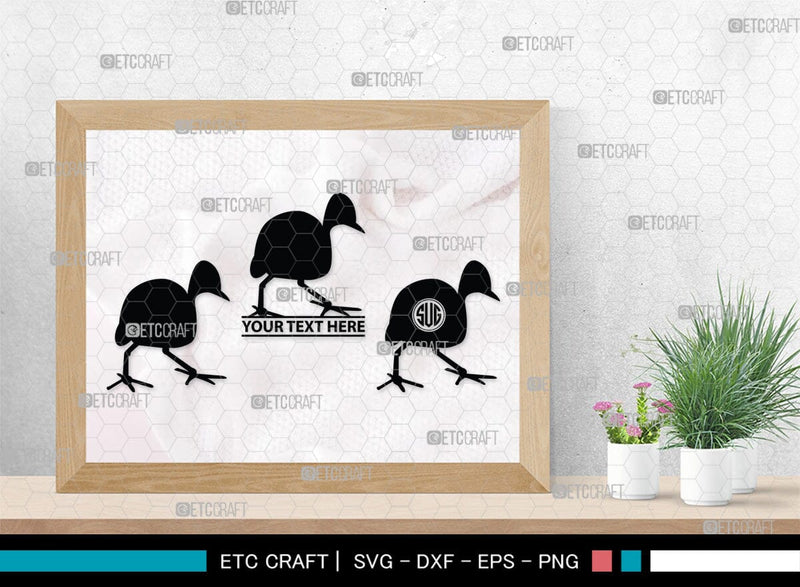 Guinea Fowl Monogram, Guinea Fowl Silhouette, Guinea Fowl SVG, Fowl Svg ...