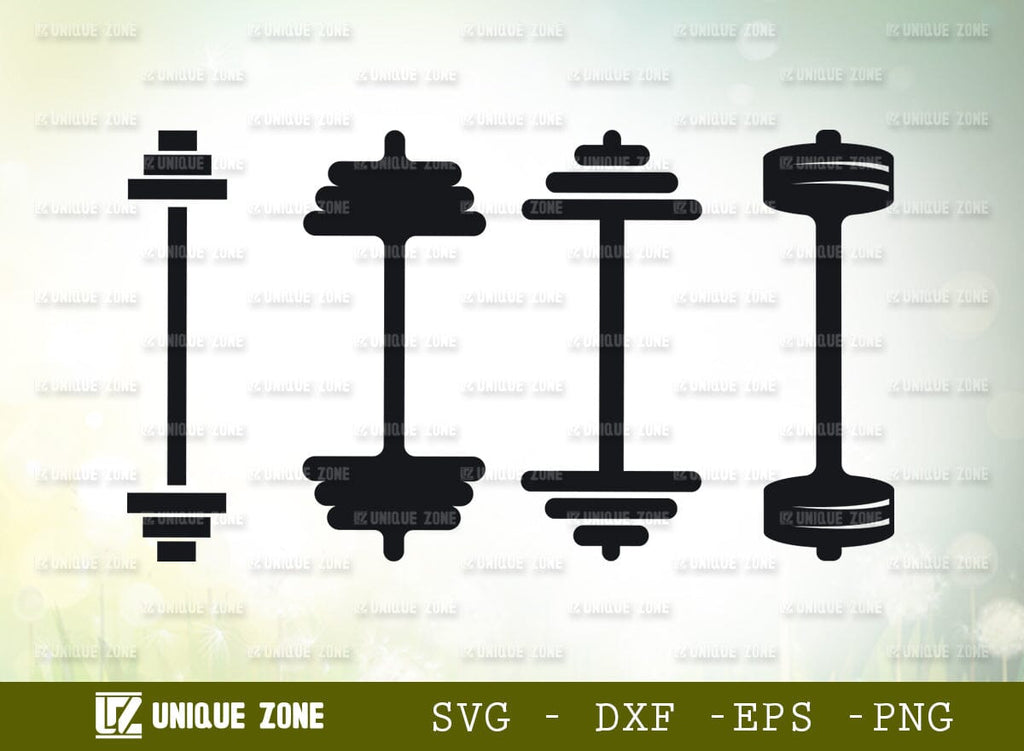 Gym Equipment Svg Cut File, Fitness Svg, Dumbbell Svg, Barbell Svg ...