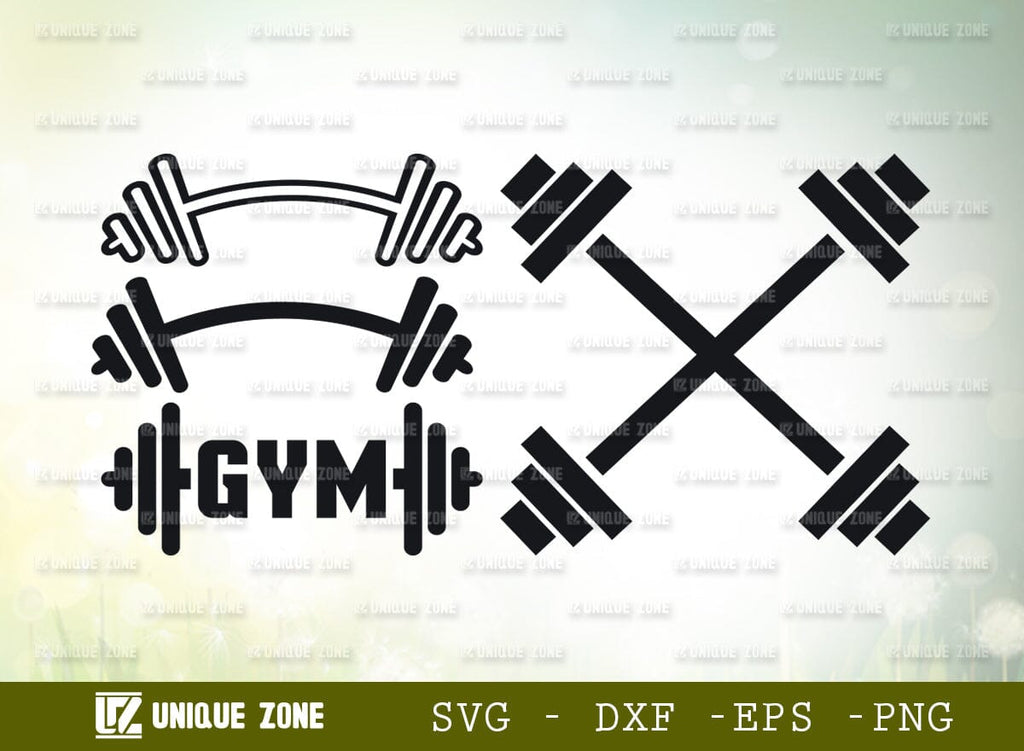 Gym Equipment Svg Cut File, Fitness Svg, Dumbbell Svg, Barbell Svg ...