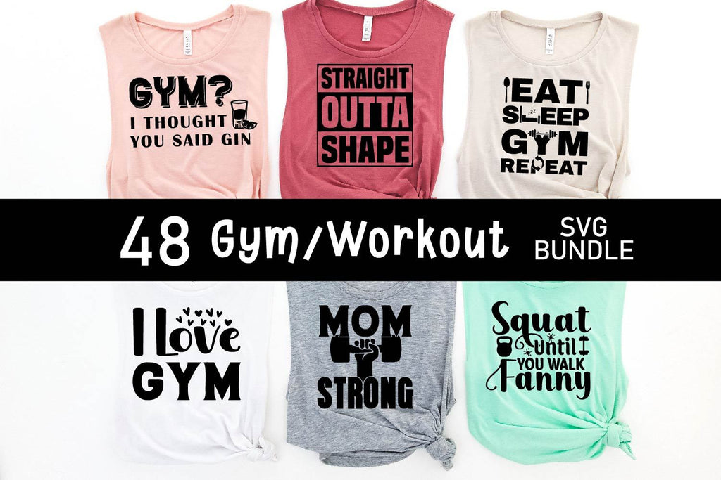 Gym / Workout SVG bundle, Gym svg cut file, Gym svgs - So Fontsy