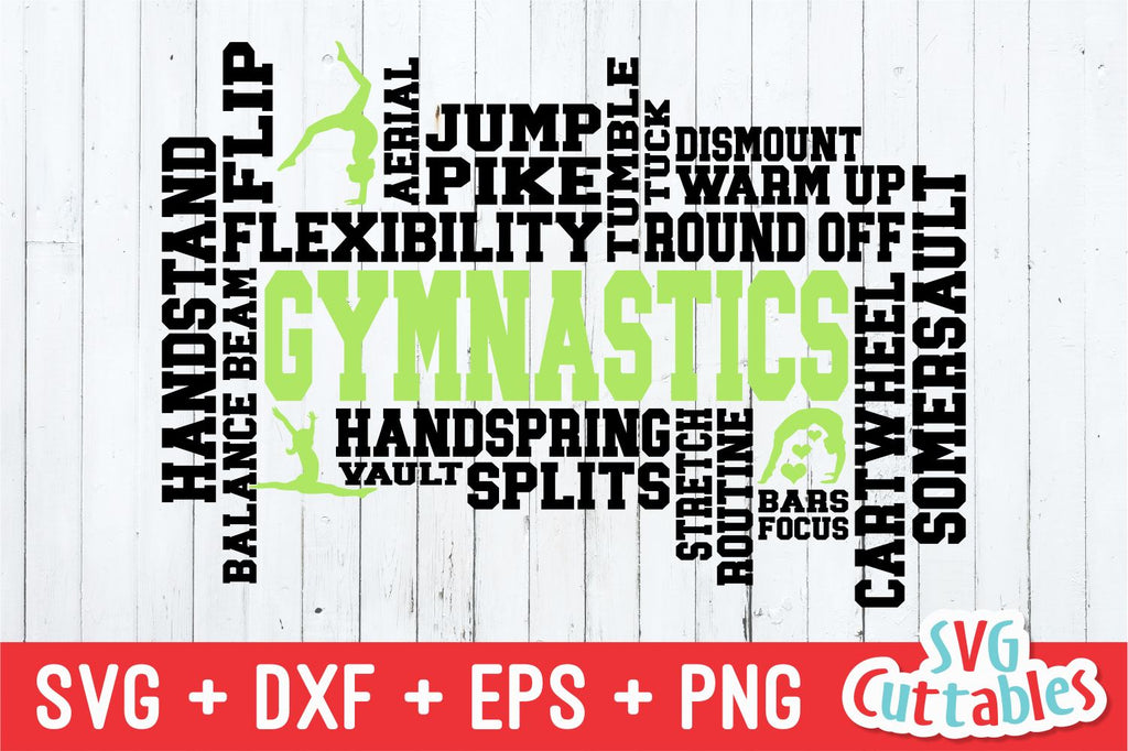 Gymnastics Word Art - So Fontsy