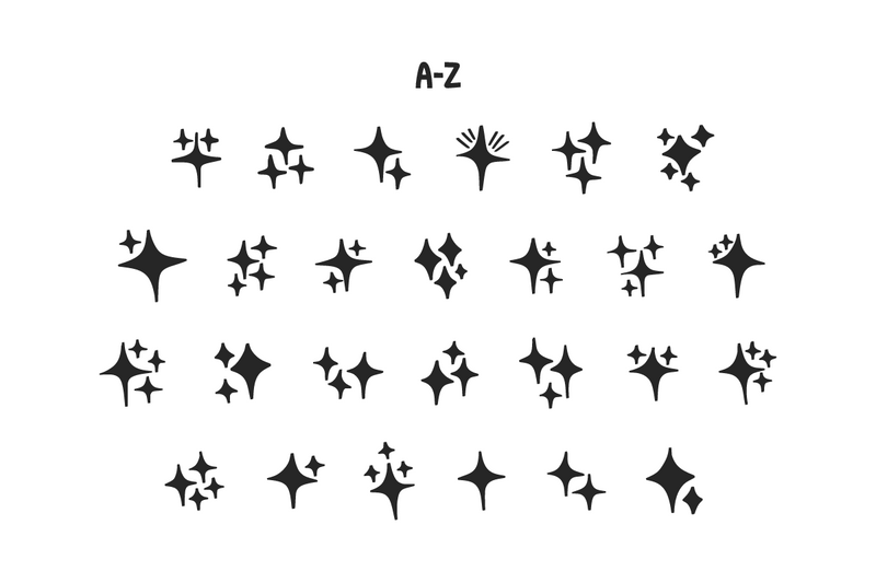 Hadaspa - Sparkle DIngbat Font - So Fontsy