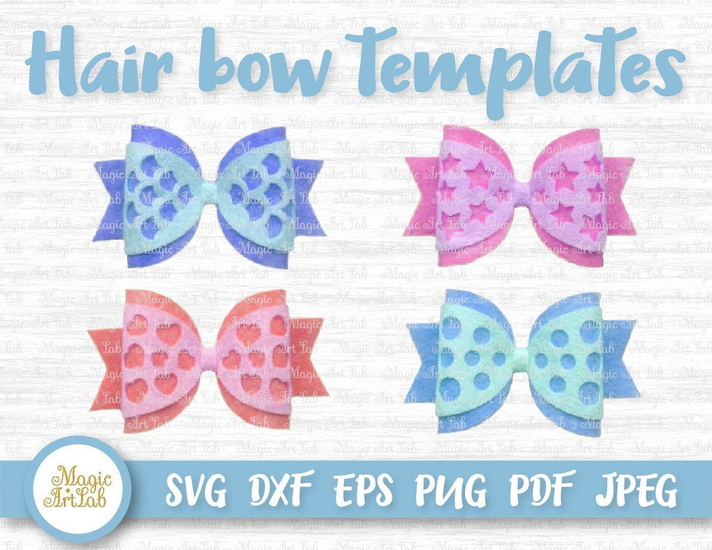 Hair bow cut file templates - So Fontsy