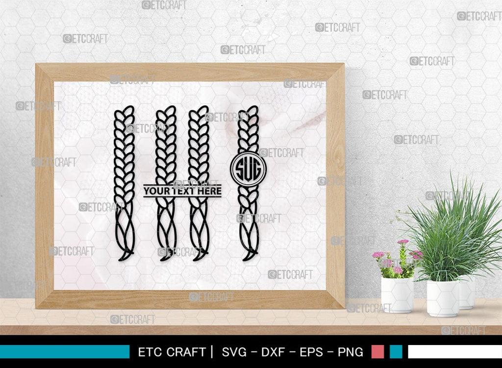 Hair Braided Monogram, Hair Braided Silhouette, Hair Braided SVG ...