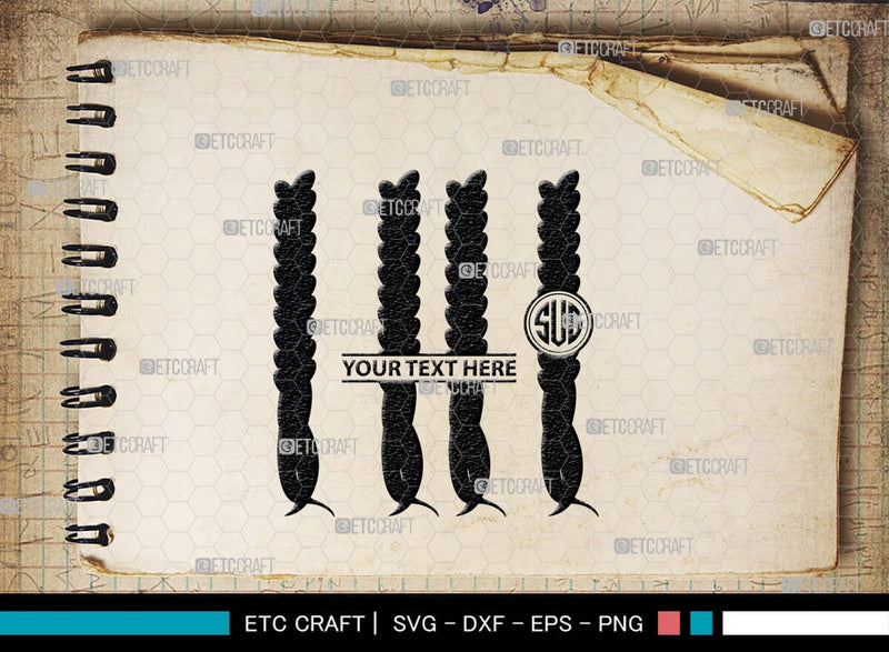 Hair Braided Monogram, Hair Braided Silhouette, Hair Braided SVG ...