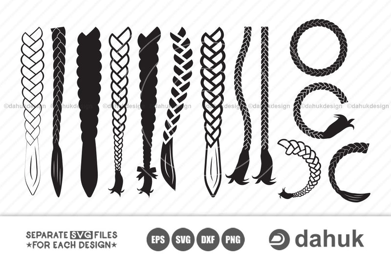 Hair Braided Svg, Hair Braided Bundle, Braided Clipart, Braided Logo ...