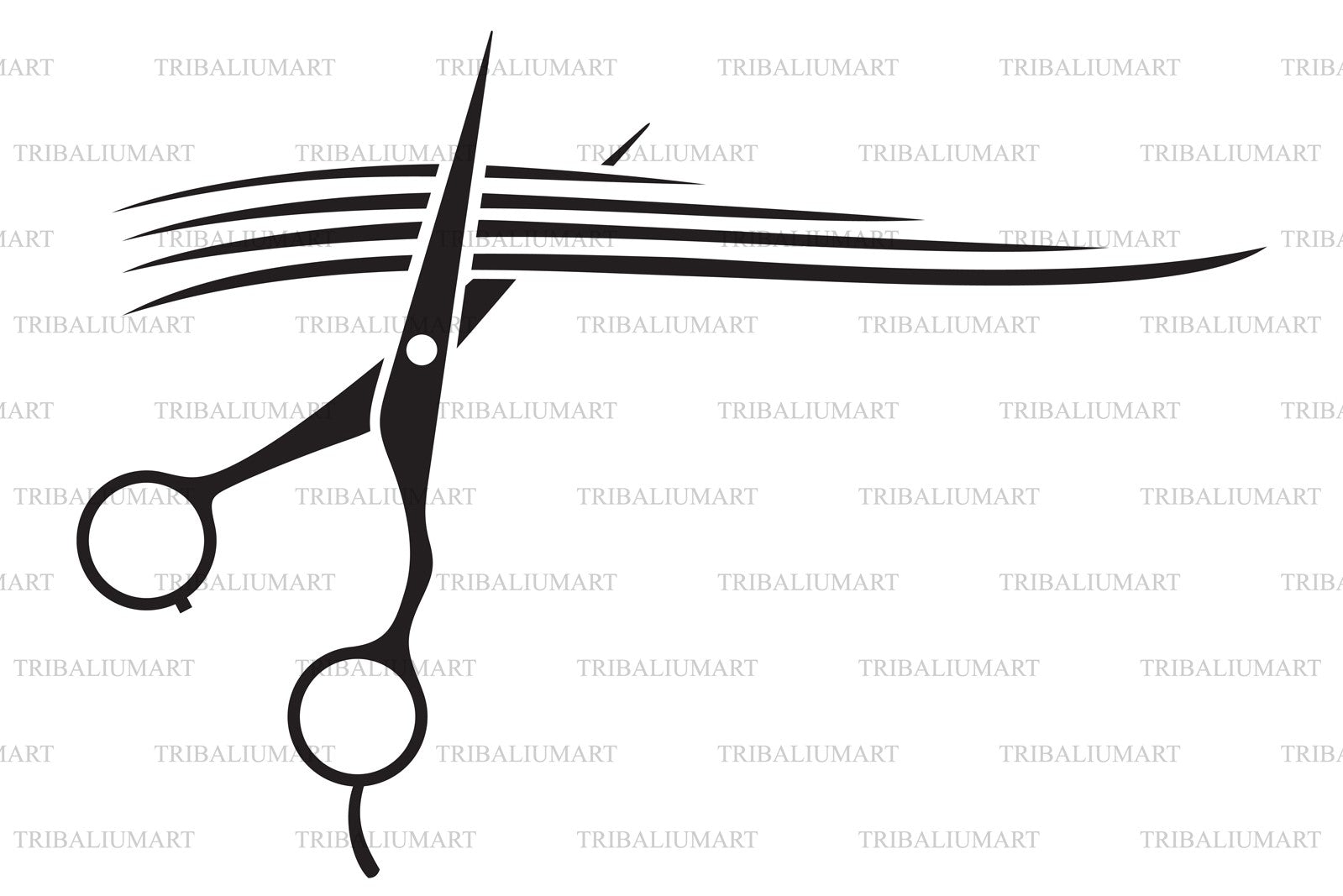 Hair Salon Scissors. Cut file for Cricut. Clip Art silhouette (eps, svg ...