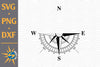 Half Compass SVG, PNG, DXF Digital Files Include - So Fontsy