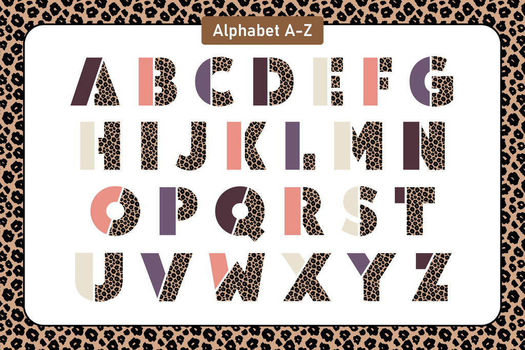 Half Leopard Color Fonts - So Fontsy