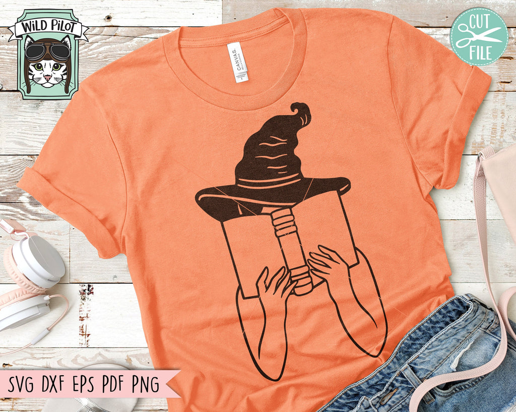 Halloween Book Lover SVG, Witch Reading Book svg, Reading svg ...