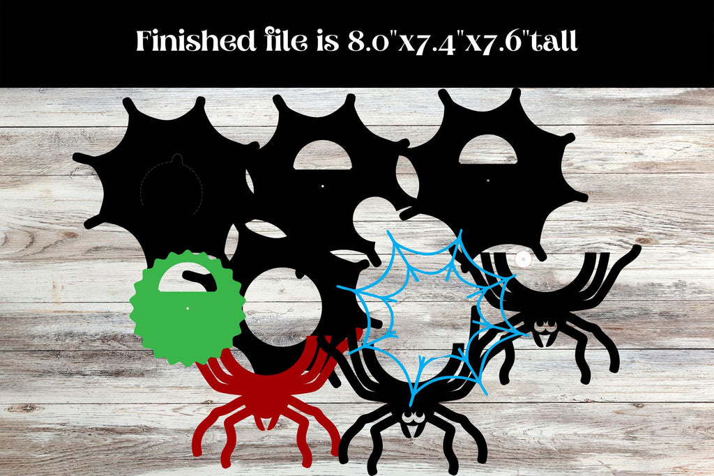 Halloween Candy Dome Holder, Candy Ornament 3D Spider Svg - So Fontsy