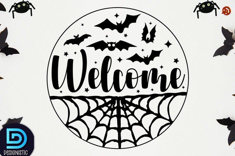 Halloween Door Sign SVG Bundle, - So Fontsy