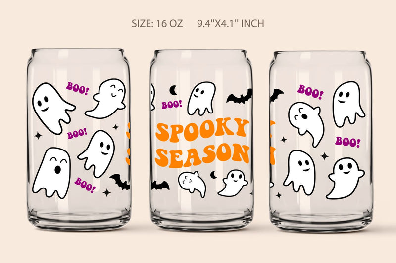 halloween glass can wrap svg bundle - So Fontsy