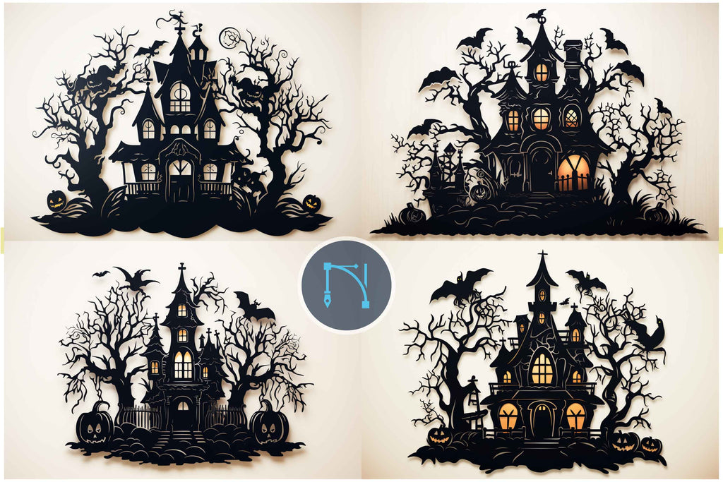 Halloween Haunted House SVG Bundle - So Fontsy