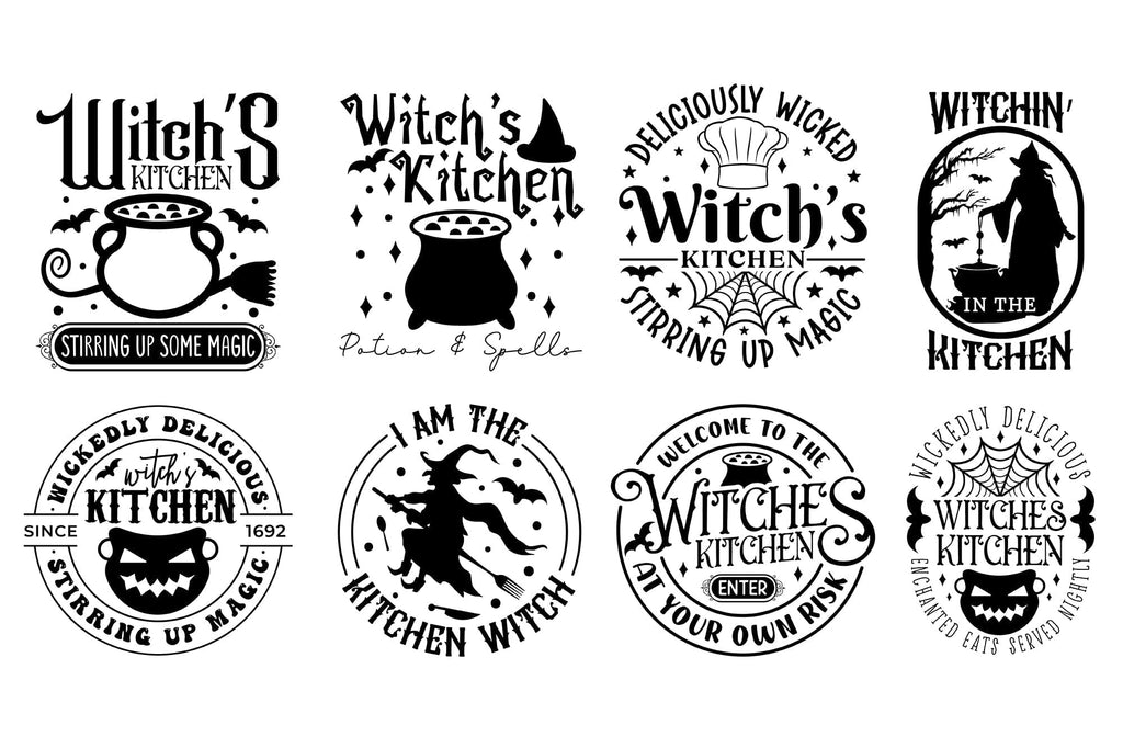 Halloween Kitchen Sign SVG Bundle - So Fontsy