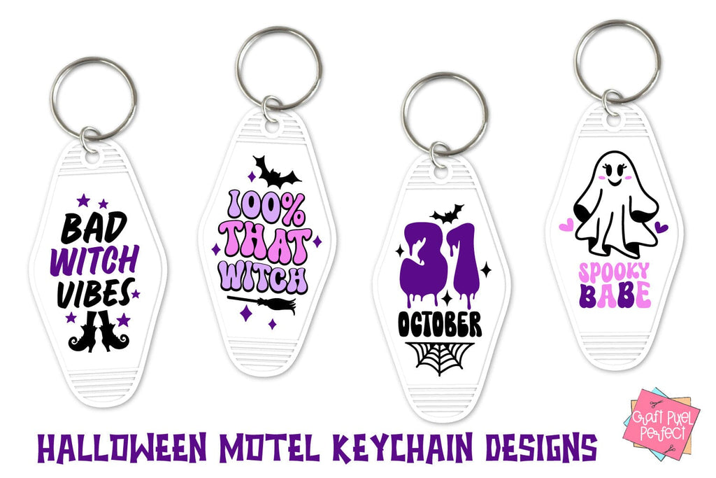 Halloween Motel Keychain SVG Bundle, Witch Hotel Keychain Svg - So Fontsy