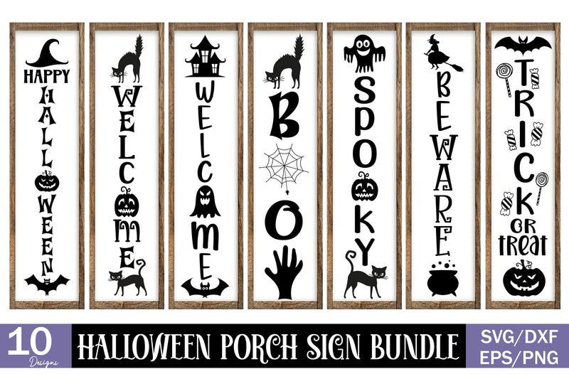 Halloween Porch Sign SVG Bundle, Halloween Porch Signs svg, Halloween ...