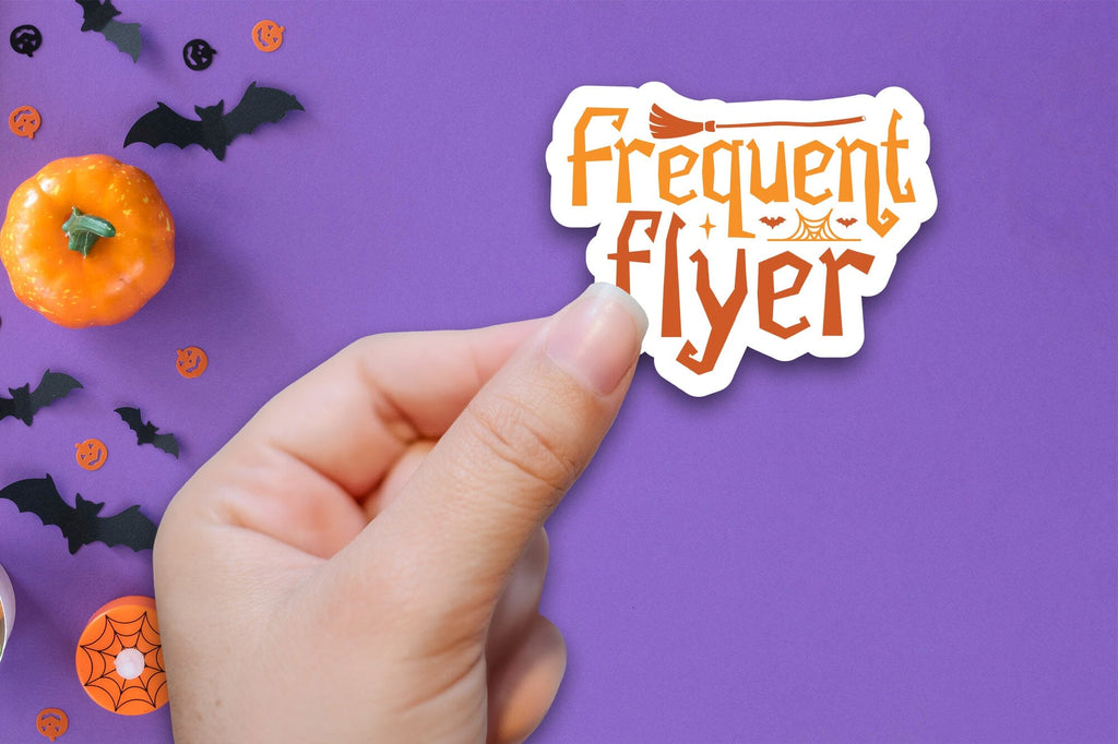 Halloween Printable Sticker, Frequent Flyer - So Fontsy
