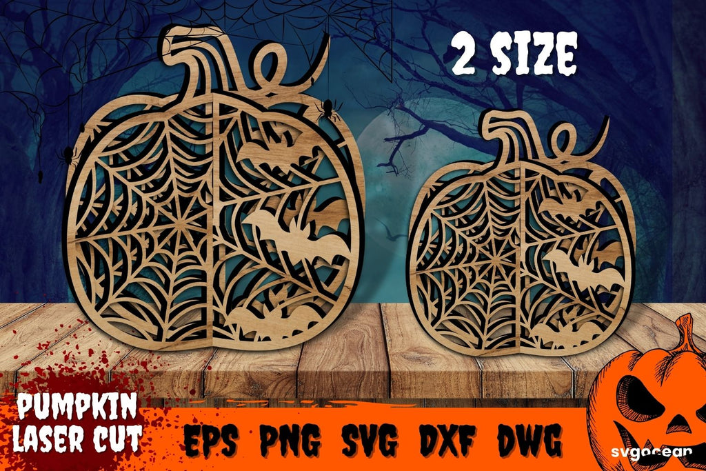 Halloween Pumpkin Laser Cut Svg Bundle - So Fontsy