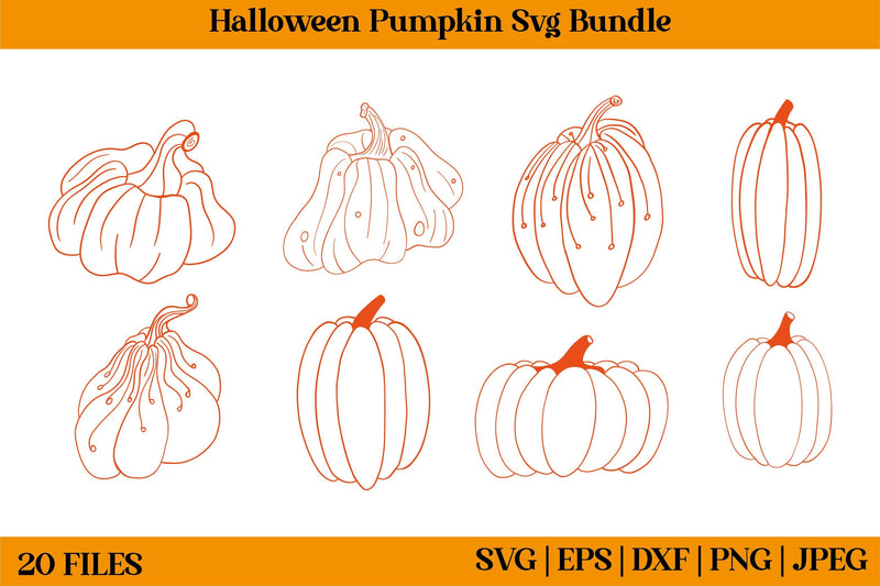 Halloween Pumpkin Svg Bundle | Halloween Pumpkin clipart - So Fontsy