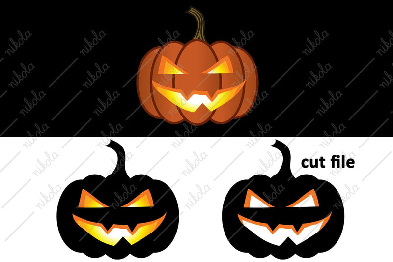 Halloween Pumpkins, Jack-O'-Lantern, Clipart - So Fontsy