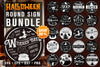 Halloween Round Sign Bundle, Farmhouse Halloween Sign Bundle - So Fontsy