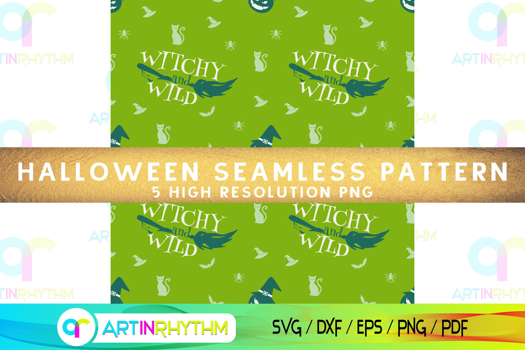 Halloween seamless pattern digital paper - So Fontsy
