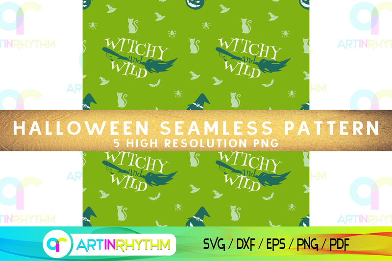 Halloween seamless pattern digital paper - So Fontsy