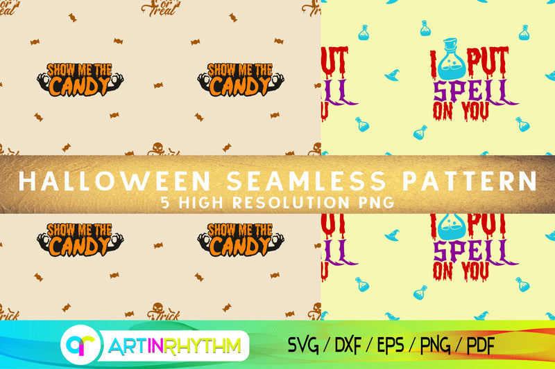 Halloween seamless pattern digital paper - So Fontsy