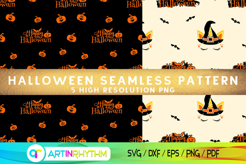 Halloween seamless pattern digital paper - So Fontsy