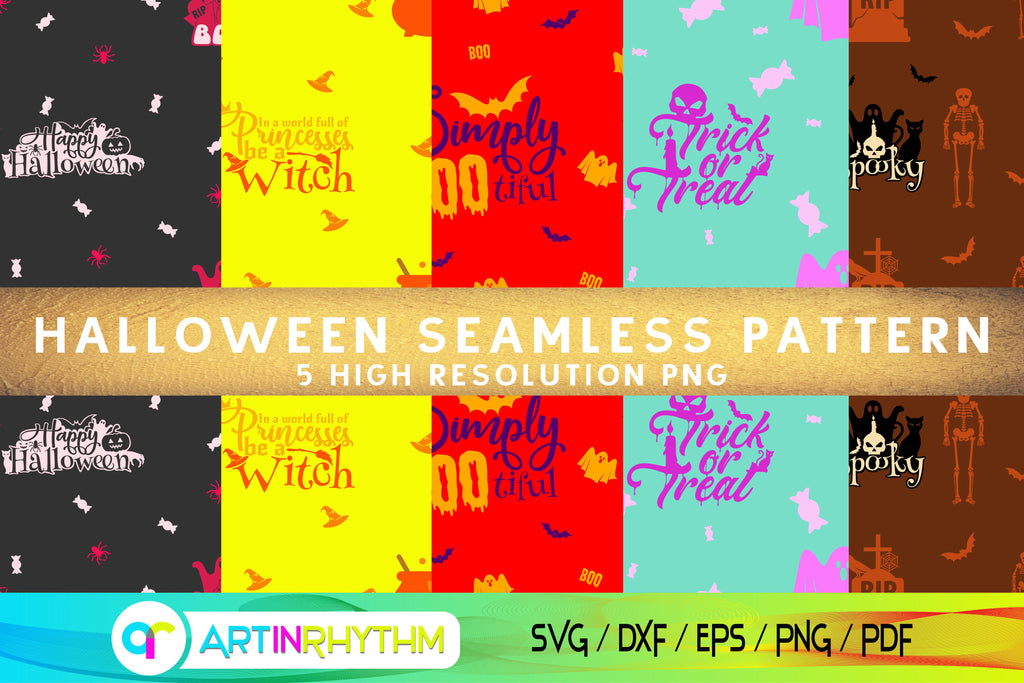 Halloween seamless pattern digital paper - So Fontsy