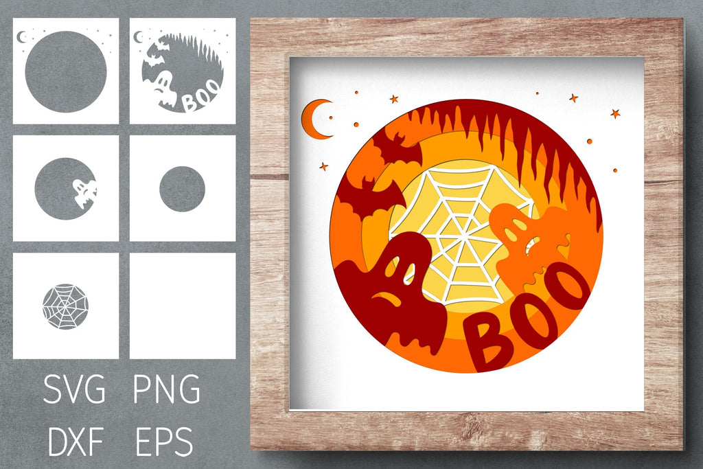 Halloween shadow box bundle, 3d layered shadow box svg - So Fontsy