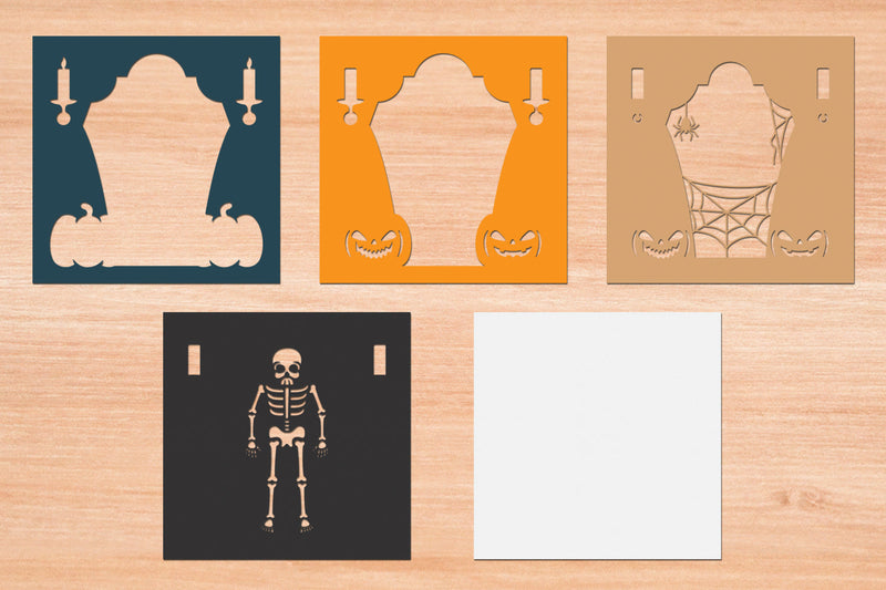 Halloween Skeleton - 3D Layered Paper Cut SVG 4 - So Fontsy