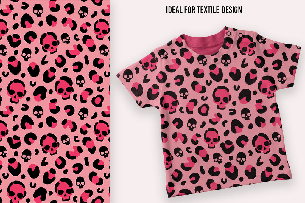 Halloween, Skull leopard print, Leopard Pattern Svg, Skull - So Fontsy