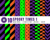 Halloween Spooky Times Digital Patterned Papers Set - Instant Download ...