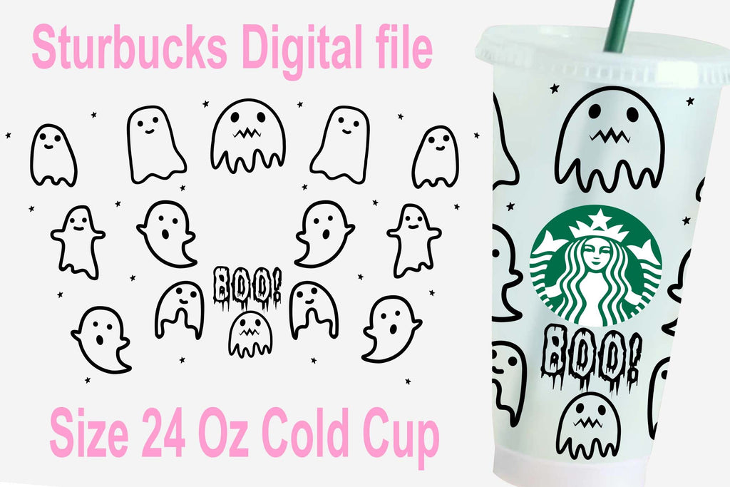 Halloween Starbucks boo! svg, 24 oz cold cup svg, cut files, Halloween ...