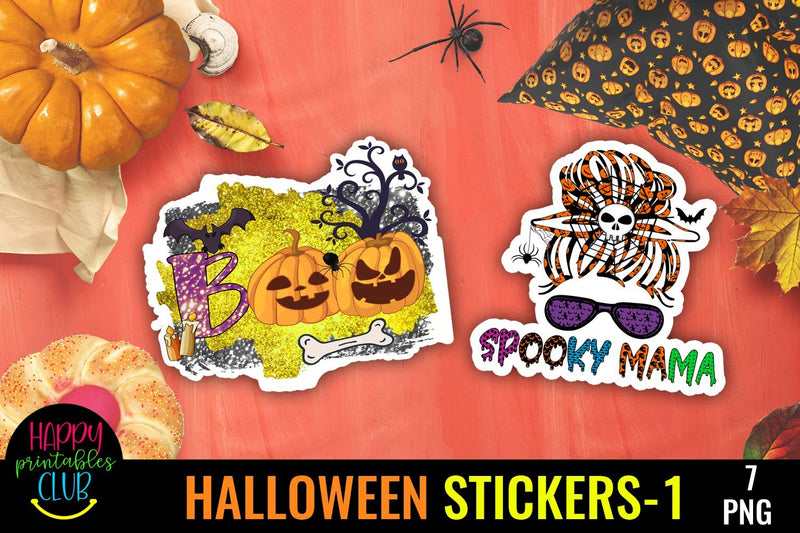 Halloween Stickers Printable- Stickers for Halloween - So Fontsy