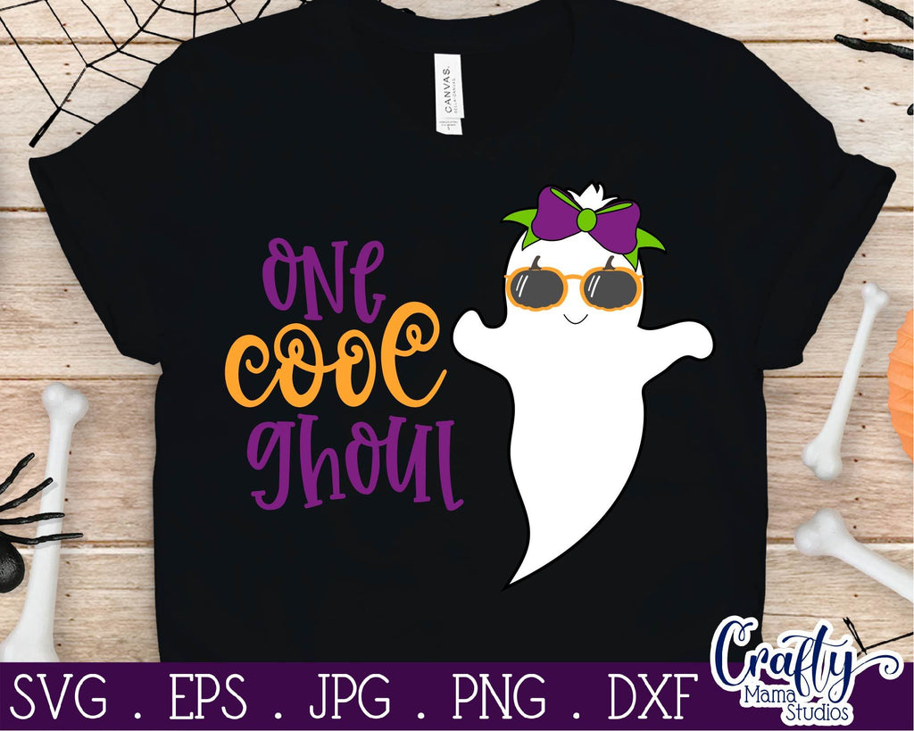 Halloween Svg - Ghost Svg - One Cool Ghoul Svg - Cool Ghost - So Fontsy