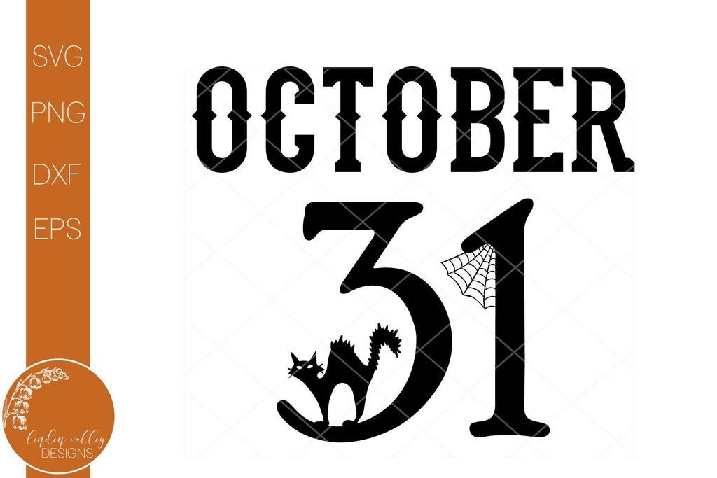 Halloween SVG-October 31 SVG-Black Cat SVG - So Fontsy
