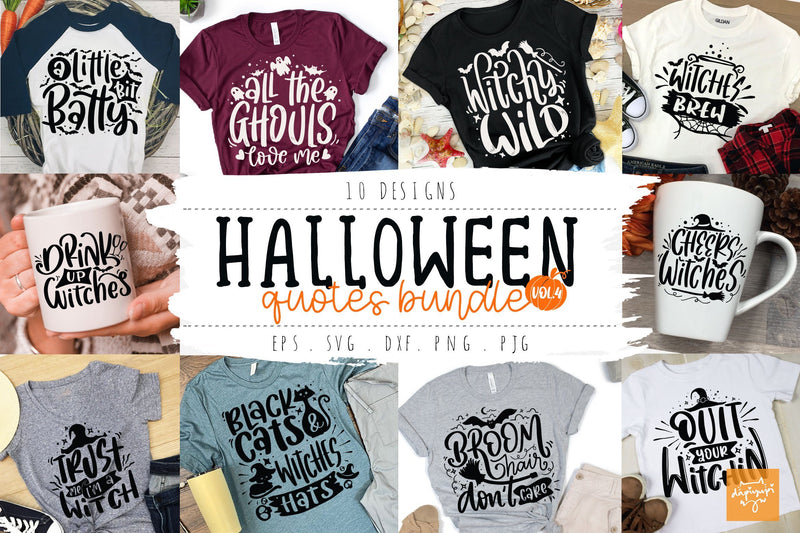 Halloween SVG Quotes Bundle Vol 4 - So Fontsy