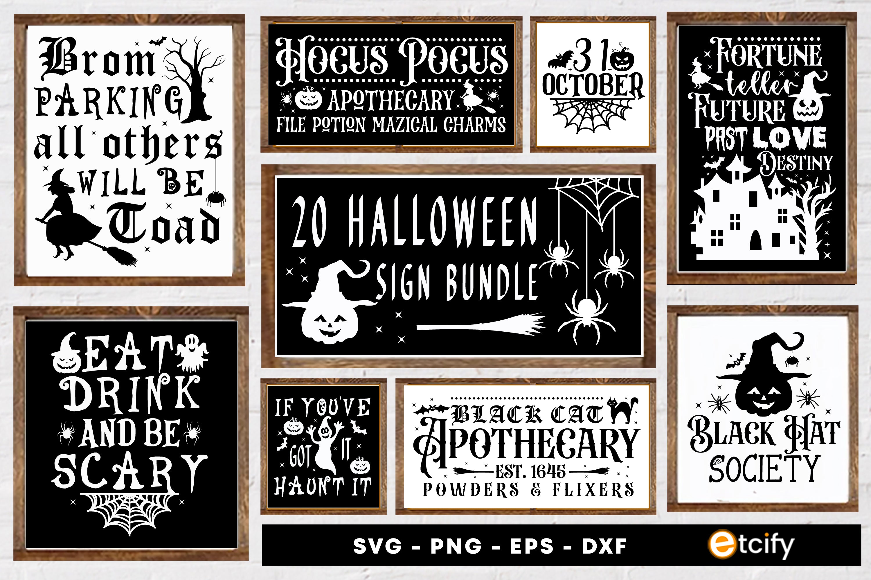 Halloween SVG Sign Bundle - So Fontsy
