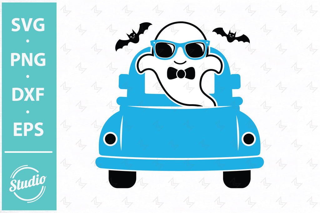 Halloween Truck Ghost Svg, Girl Ghost Svg, Png, Dxf - So Fontsy