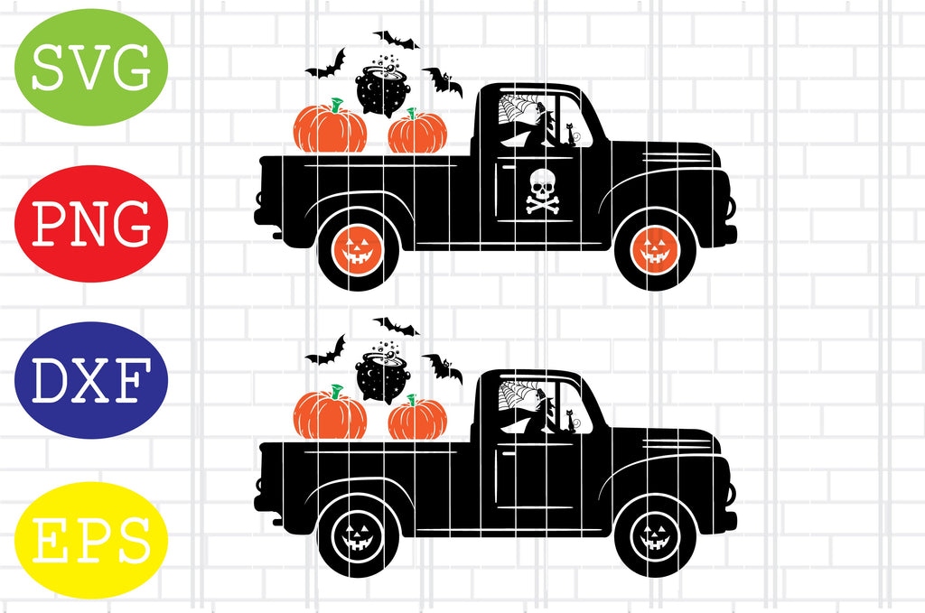 Halloween Truck Svg, Spooky Svg, Cauldron Svg, Halloween Svg, Witch Svg ...