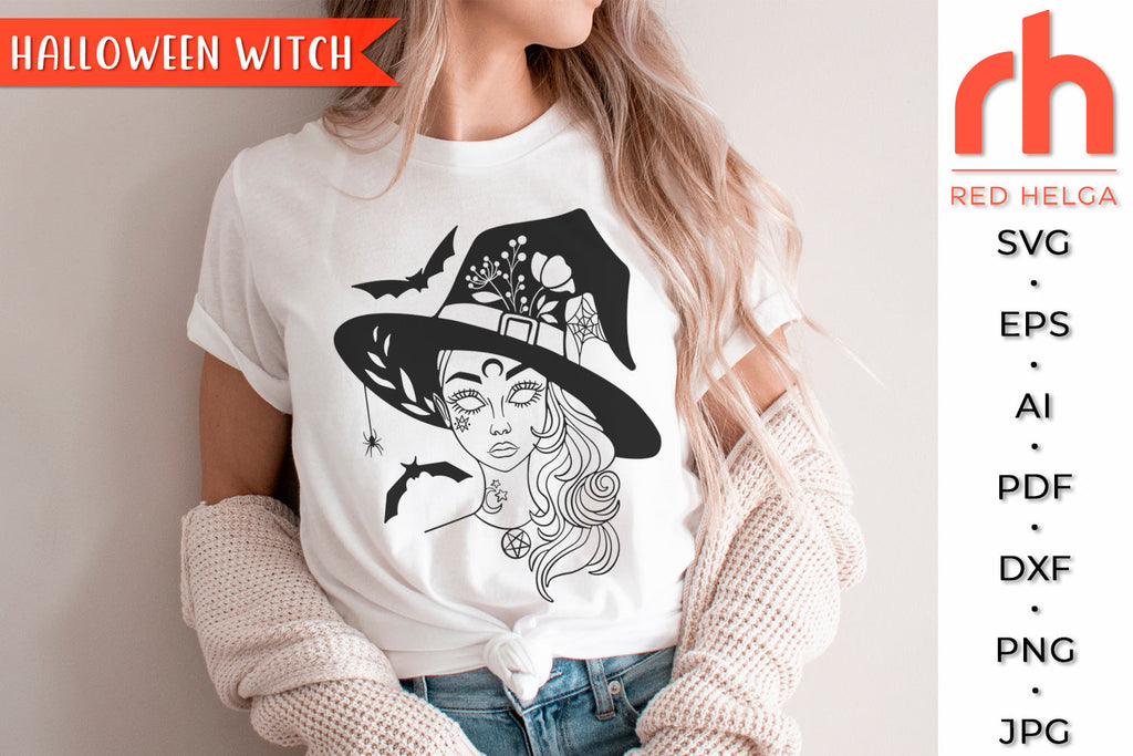 Halloween Witch SVG - Wiccan Cut File - So Fontsy
