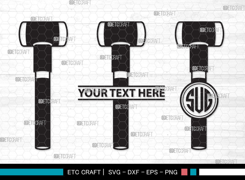 Hammer Monogram SVG | Claw Hammer Svg | Thor Hammer Svg | Hammer Tool ...