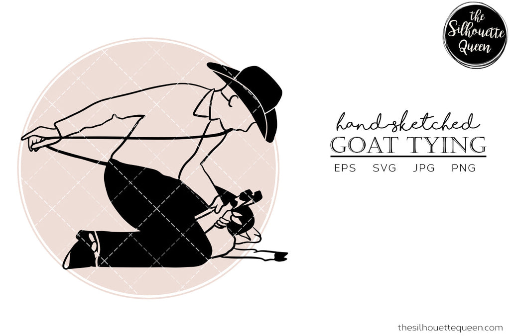 Goat Tying Silhouette