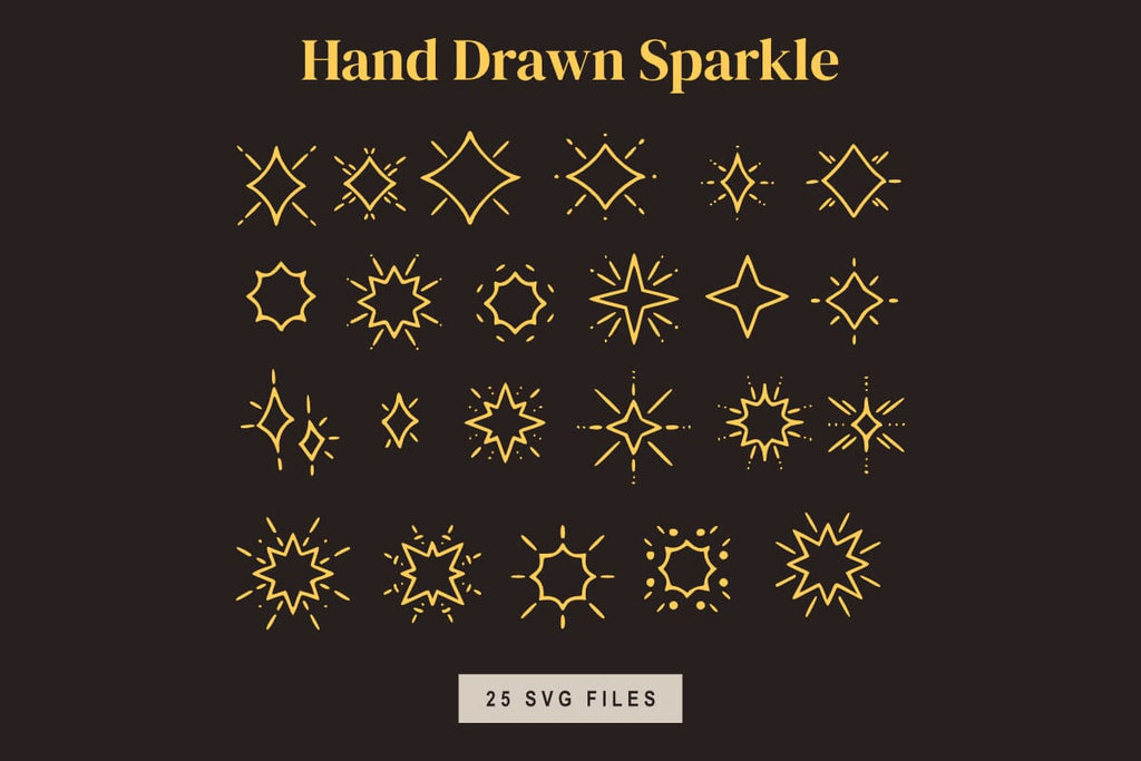 Hand Drawn Sparkle SVG Bundle - So Fontsy