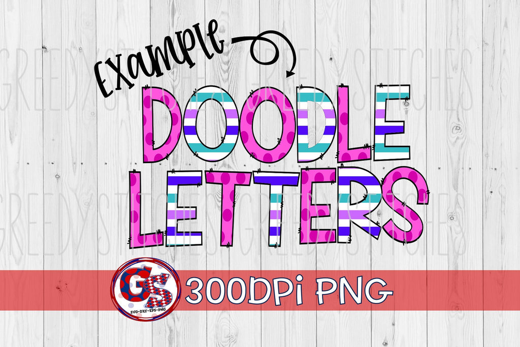 Hand Drawn Doodle Letters and Numbers PNG - So Fontsy